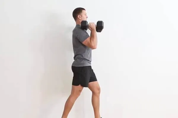 Split-Stance Dumbbell Push Press - Daily Bodyweight Exercises
